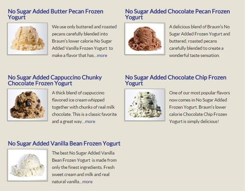 Menu at Braum's fast food, Fort Worth, 8th Ave