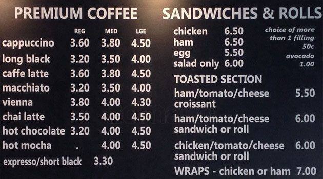 Menu at The Bakehouse, Southport