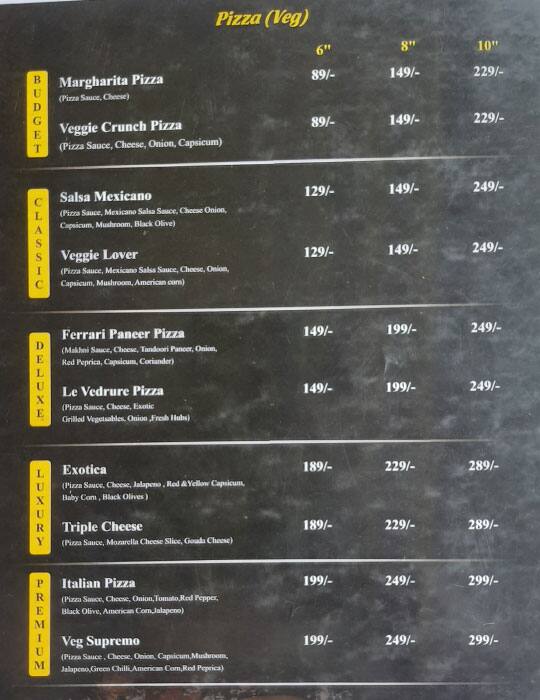Menu at Rioz Sasa Chillout, Navi Mumbai