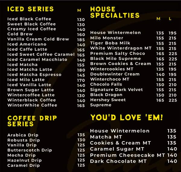 Menu of Panache, Vashi, Navi Mumbai