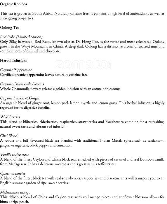 Menu at Oval Restaurant, London