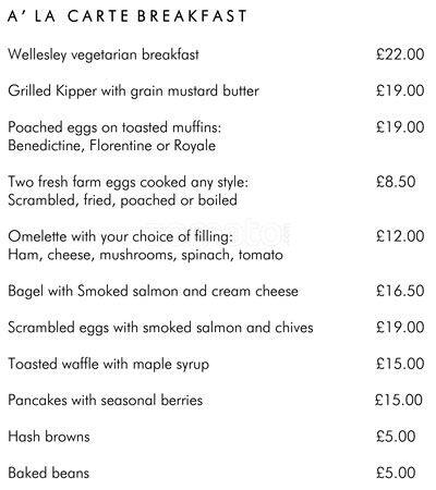 Menu at Oval Restaurant, London