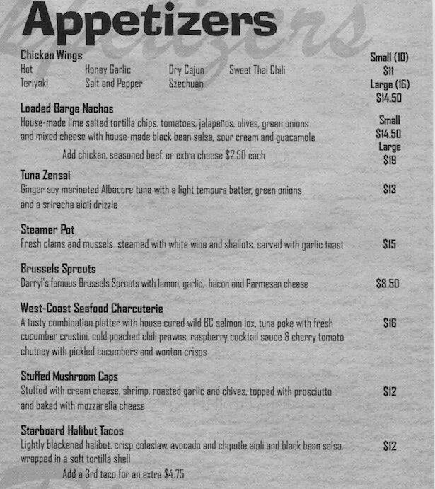 Menu at Milltown Bar & Grill, Richmond