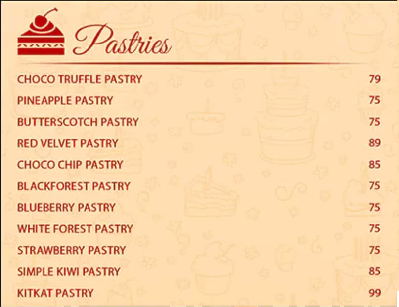 Menu at Bakingo, Greater Noida, Shop No. 47
