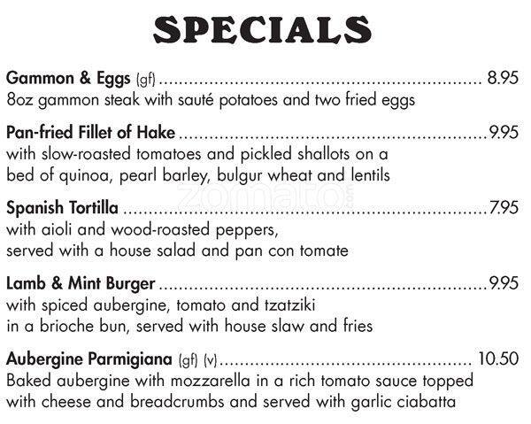 Menu at Loco Lounge pub & bar, Birmingham