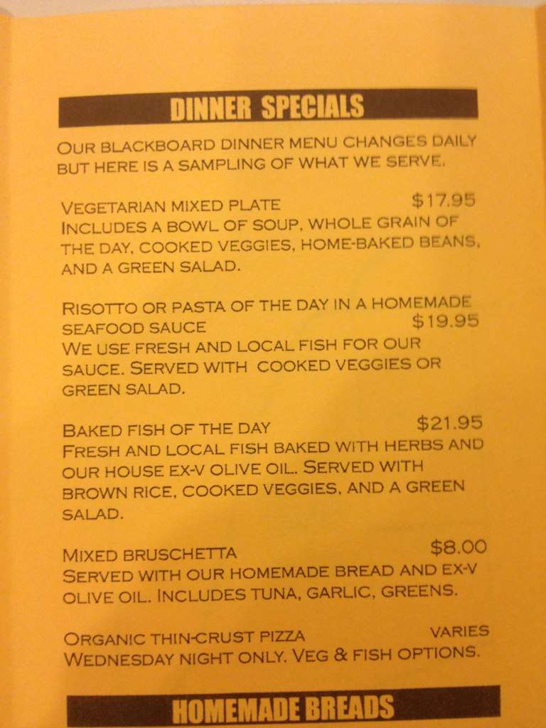 Menu at Good Earth Organic Eatery pub & bar, West Cape May