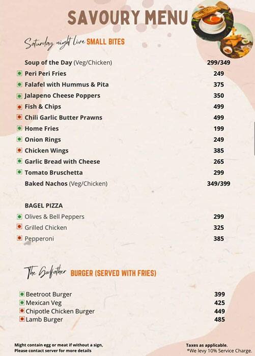 Menu at Fifth Avenue Bakery & Cafe, Gurugram, Shop Dct 144