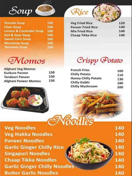 Menu at Home Dlivery, Chandigarh