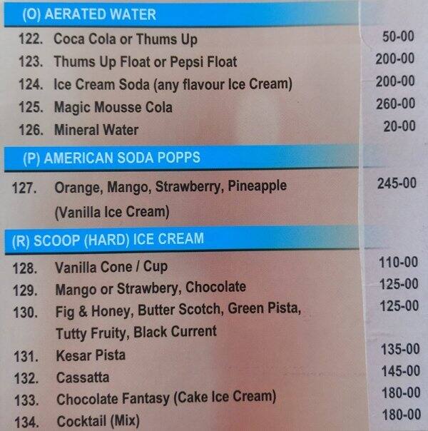 Menu at Richie Rich, Bengaluru, 1st Floor 14th Street St Marks Road