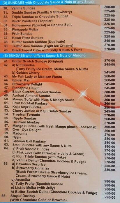 Menu at Richie Rich, Bengaluru, 1st Floor 14th Street St Marks Road
