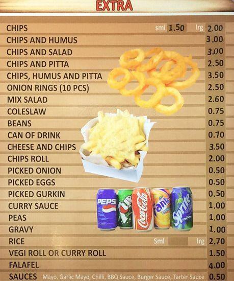 Menu at Best Kebab fast food, London, 143 Dulwich Rd