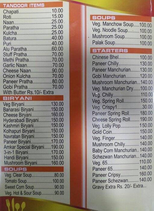 Amkar Fast Food Menu, Menu for Amkar Fast Food, Malad East, Mumbai - Zomato