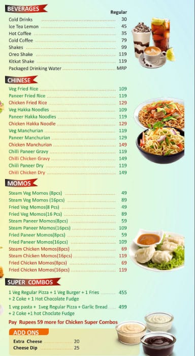 Menu at Hunger Valley, Varanasi, B/47-4