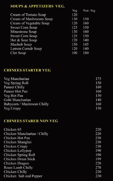 Menu of Megh Malhar Family Restaurants, Hadapsar, Pune