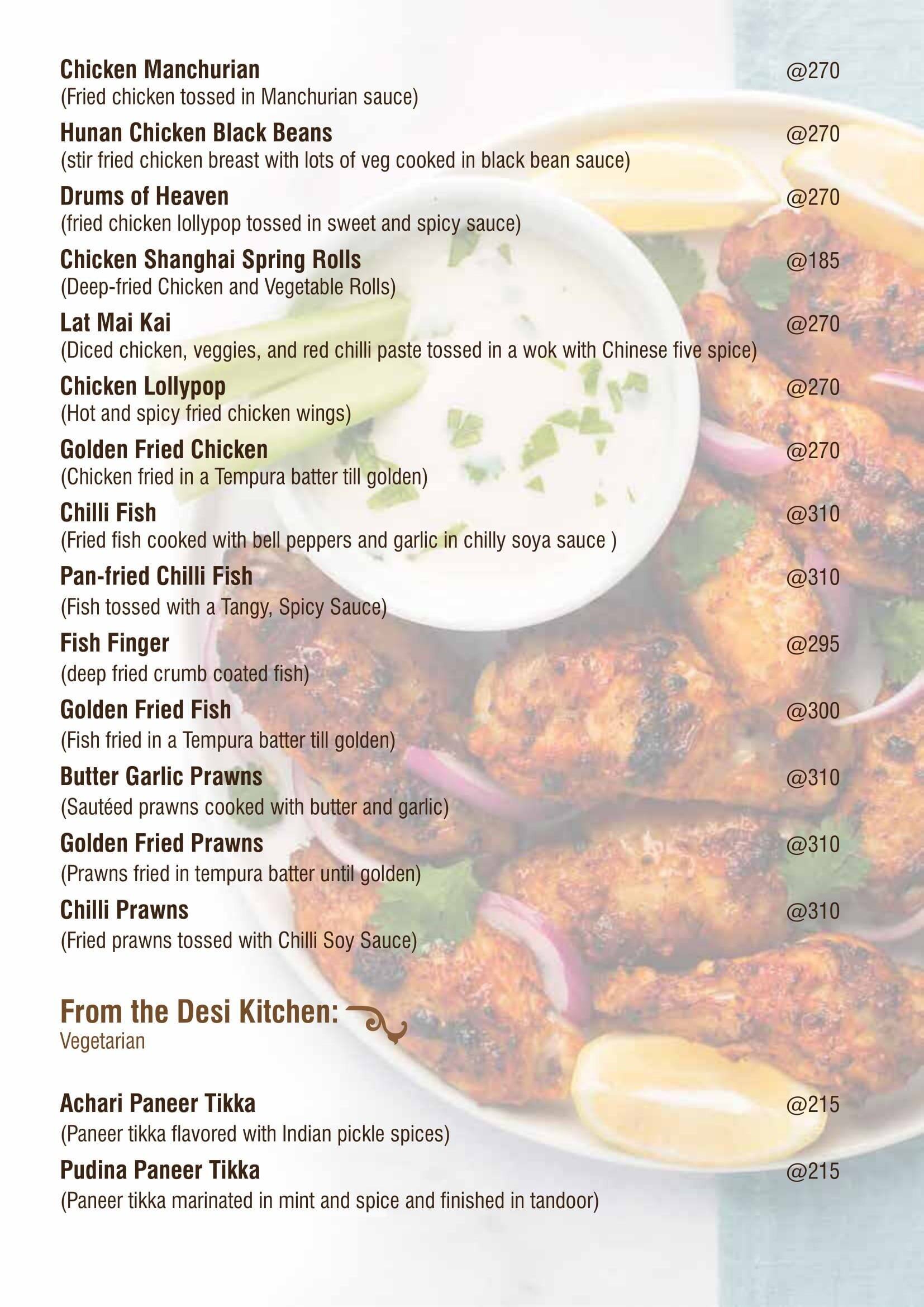 Menu at BREEZE Sky Lounge - Sheesha Hookah, Kolkata