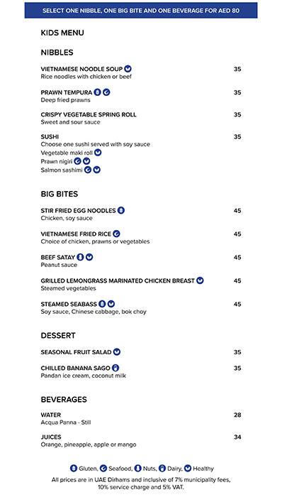 Menu at Viktor Stampfer restaurant, Dubai