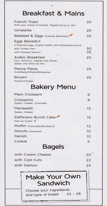 Cafe Zafferano Menu, Menu for Cafe Zafferano, Umm Hurair, Dubai - Zomato