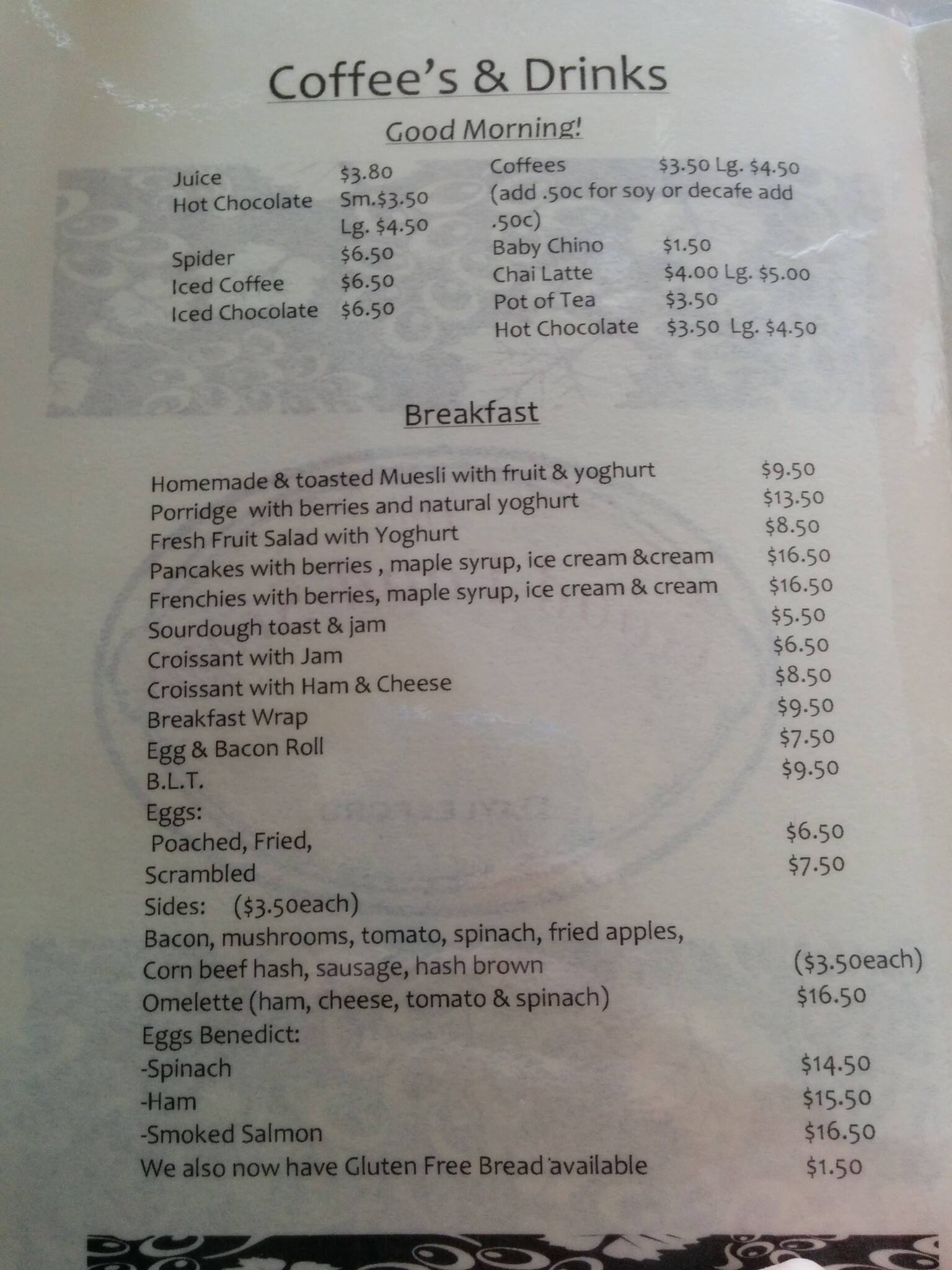 The Good Food Store Menu, Menu for The Good Food Store, Daylesford ...