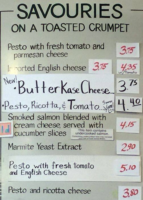 The Crumpet Shop Menu, Menu for The Crumpet Shop, Downtown, Seattle ...