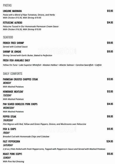 Menu at Jameson's Charhouse steakhouse, Woodridge, 75th St