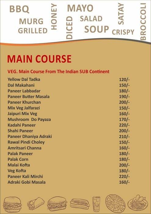 Menu at The Grub House, Faridabad