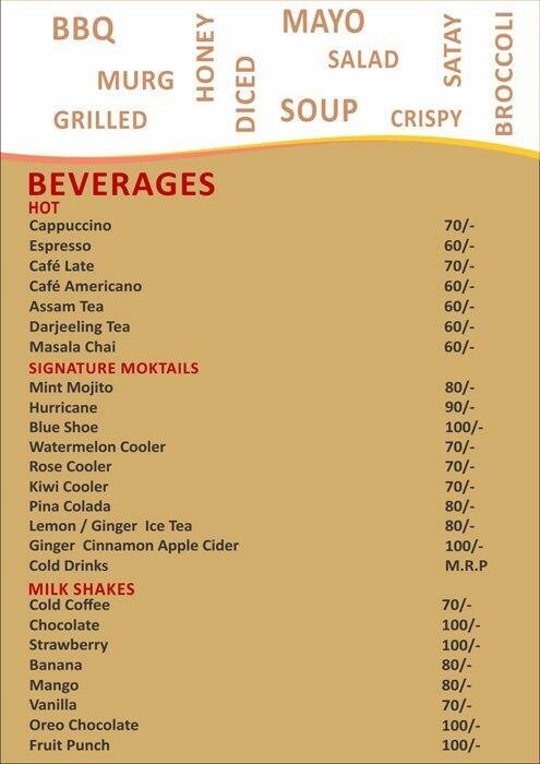 Menu at The Grub House, Faridabad