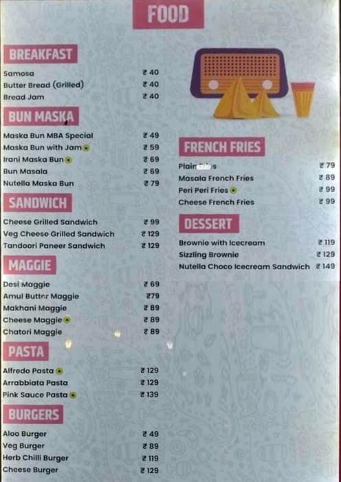 Menu of MBA Chai Wala, Shastri Nagar, Meerut