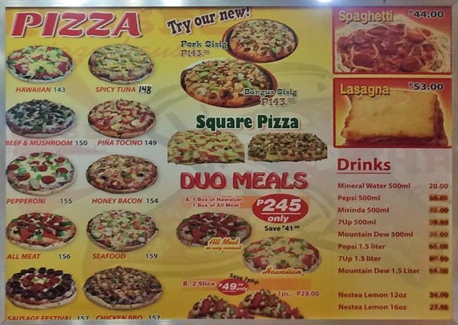 Menu at Chansel pizzeria, Santa Rosa, Liana's Supermarket