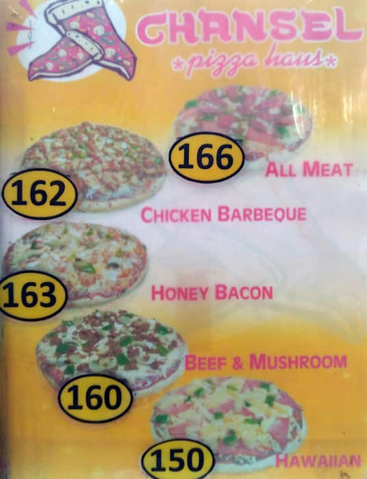 Menu at Chansel Pizza Haus restaurant, Parañaque, Liana's Shopping Mall