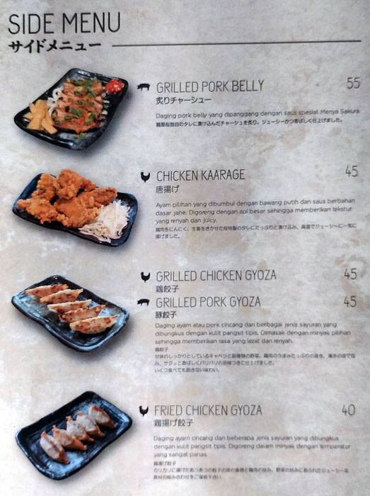 Menu at Menya Sakura - ÆON Mall BSD City restaurant, Tangerang