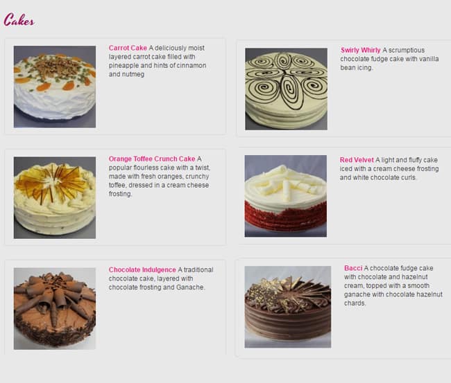 Menu at Sweet Indulgence Patisserie, Hilton