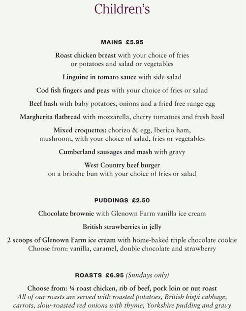 Menu at The Derby Arms pub & bar, Epsom