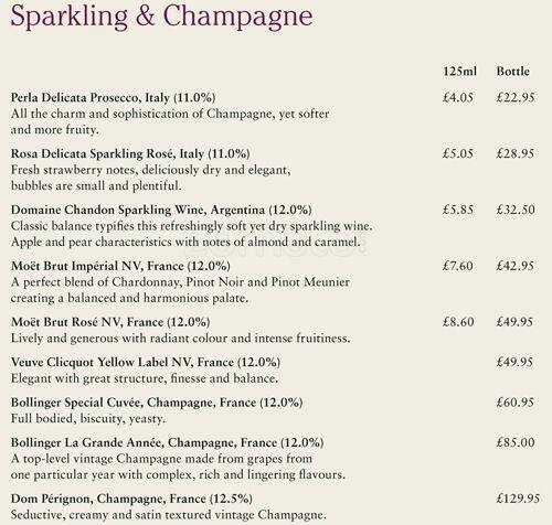 Menu at The Derby Arms pub & bar, Epsom