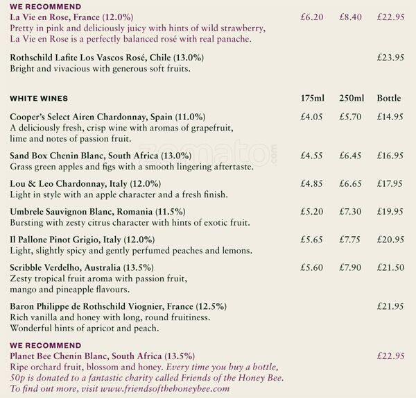 Menu at The Derby Arms pub & bar, Epsom