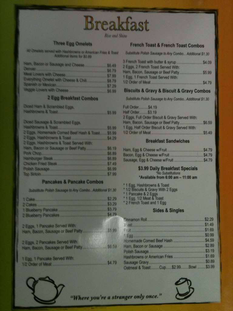 Morningside Cafe Menu, Menu for Morningside Cafe, Rapid City, Rapid ...