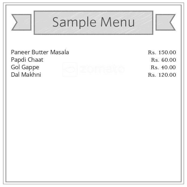 Menu of Shiv Restaurant, Krishna Nagar, New Delhi