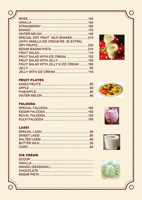 Menu at Hotel Priya Pure Veg, Vasai