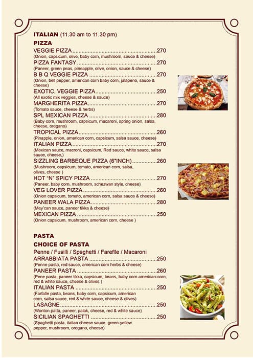 Menu at Hotel Priya Pure Veg, Vasai