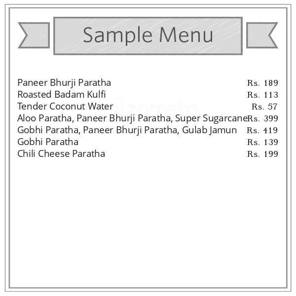 Menu at Paratha Box - Desi Punjabi Meals, Chennai, 60