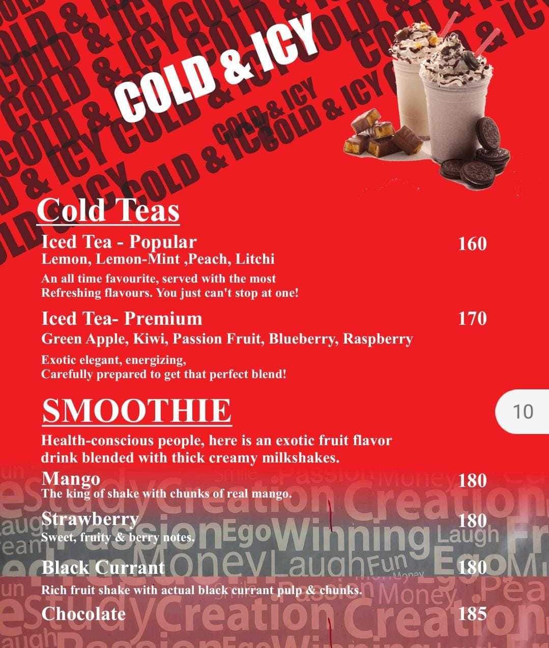 Menu at Coffee Club, Bengaluru, 2HM