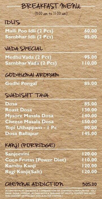 Mahamudra Menu, Menu for Mahamudra, Mylapore, Chennai - Zomato