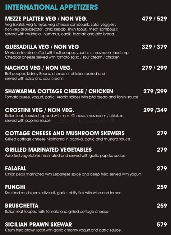 Menu at Haze The Lounge n Grill, Delhi, Westgate Mall