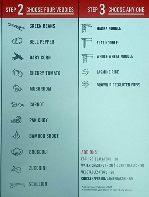 Menu at Wokman, Panchkula, Shop number 312