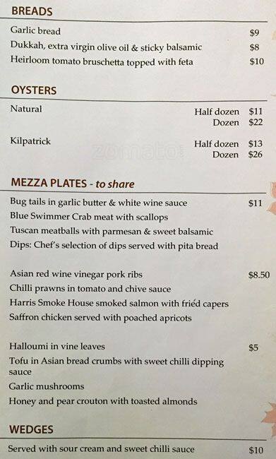 Menu at Aldgate Pump Hotel restaurant, Aldgate
