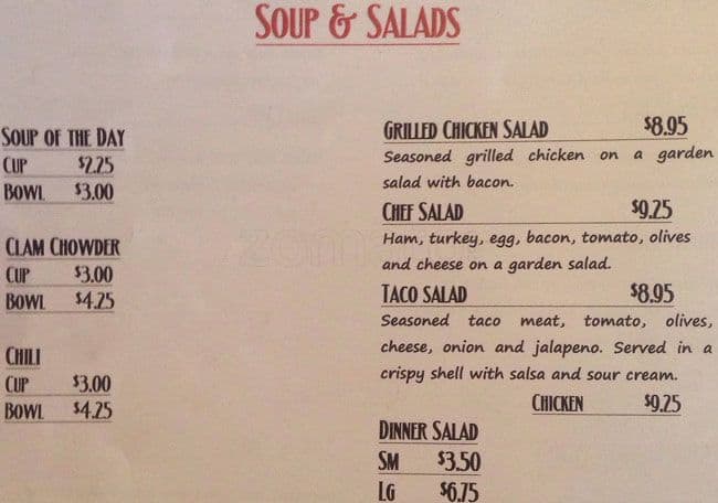 Menu at Four Corners Bar & Grill, Maple Valley