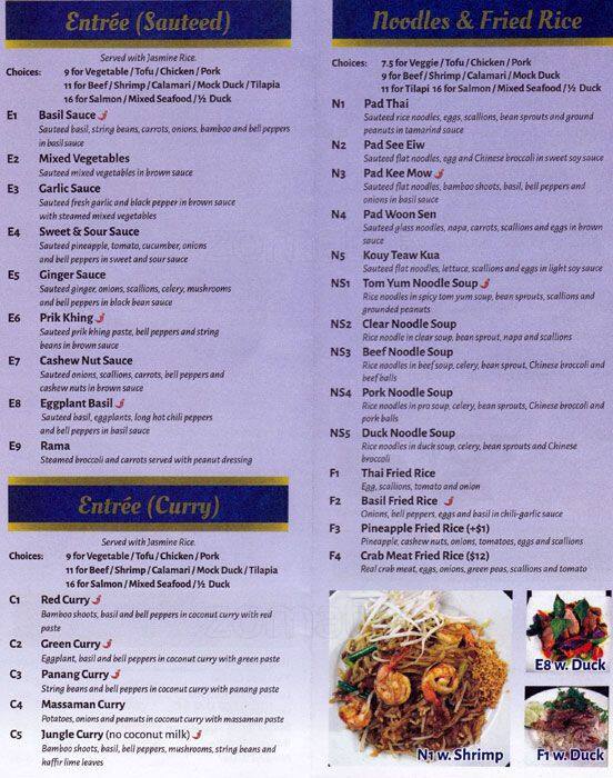 Menu at Tommy Thai - The New Authentic Thai Cuisine restaurant, New ...