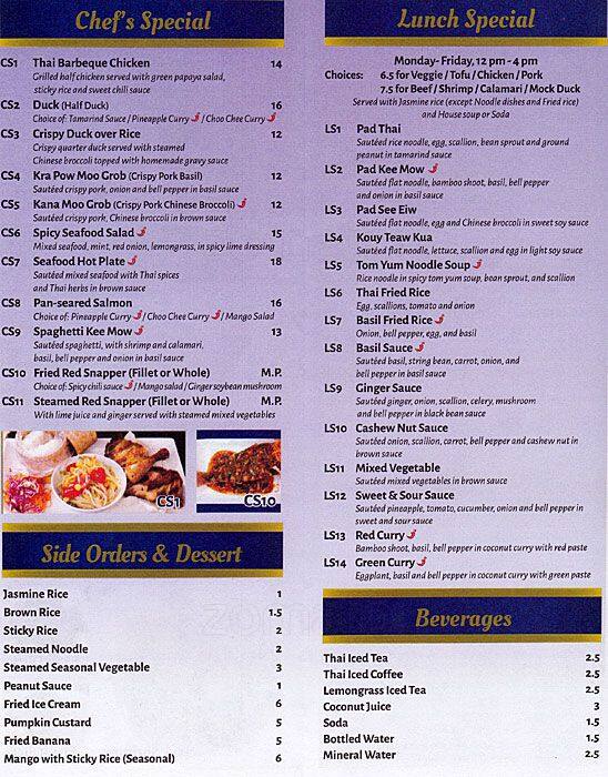 Menu at Tommy Thai - The New Authentic Thai Cuisine restaurant, New ...