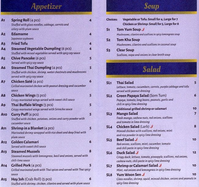 Menu at Tommy Thai - The New Authentic Thai Cuisine restaurant, New ...
