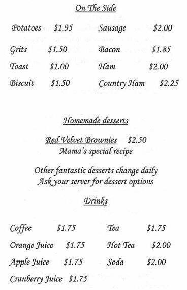 Menu at Chat & Choo restaurant, Villa Rica