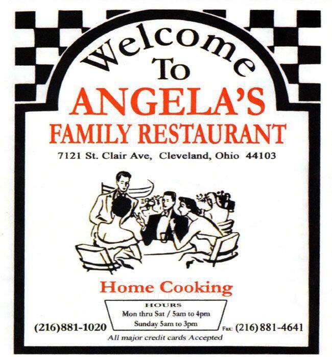 Menu at Angela's Family Restaurant, Cleveland